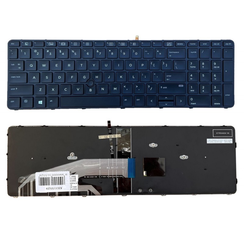 Keyboard HP: Probook 650 G2/G3, 655 G2/G3 with backlight - Baterijos